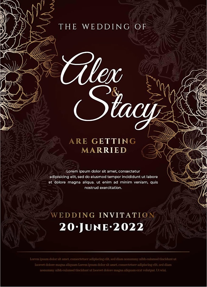 Design the most beautiful wedding invitation of your dreams by Fizza ...