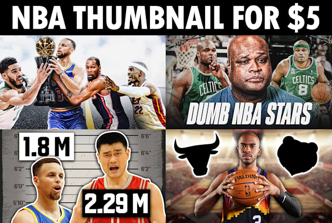 Design youtube thumbnail for basketball or nba channel by Bintangdel ...