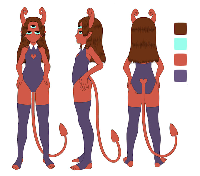 Design and draw your oc reference sheet by Wh0rrible_art | Fiverr