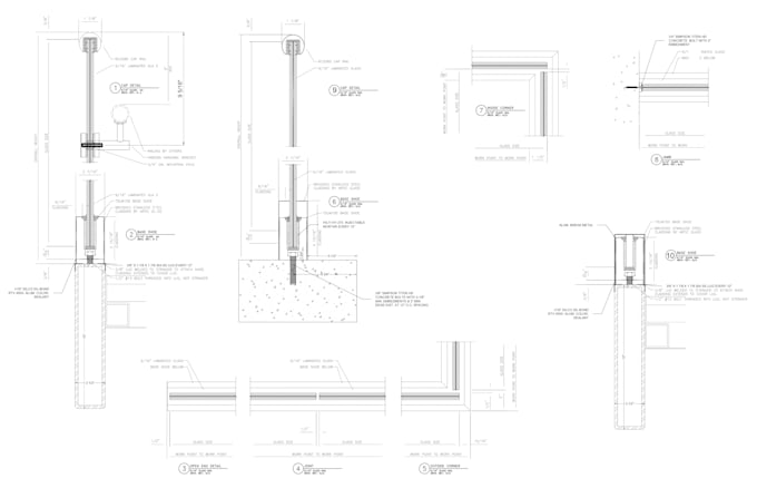 Draft detailed glazing shop drawings by Numairali92 | Fiverr
