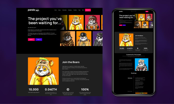 Develop responsive react js websites, nft landing pages by Prome_the ... Develop responsive react js websites, nft landing pages by Prome_the ...