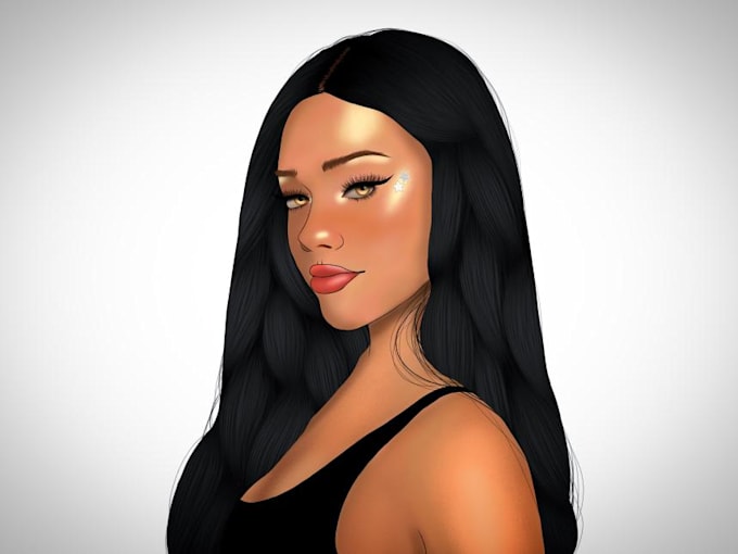 Create a cartoonified self portrait of you by Hafsascreations | Fiverr