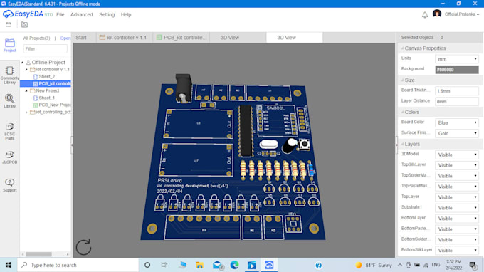 Design pcb design, pcb layout,schematics,gerber files by Manojneranjana ...