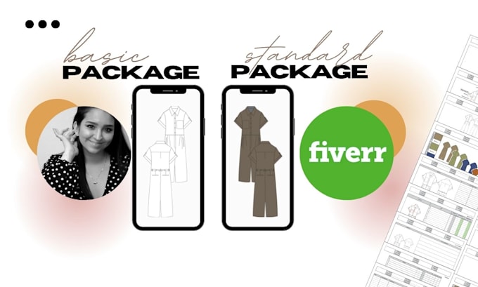 Draw your technical cads for tech packs by Valeria28falcon | Fiverr