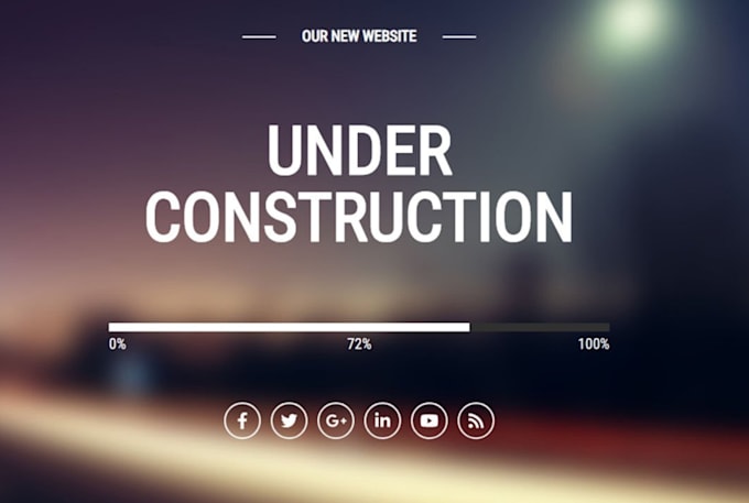 Build a coming soon page, under construction page or countdown timer ...