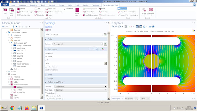 Do electrostatic simulation using comsol multiphysics by Umarhashmi797 | Fiverr