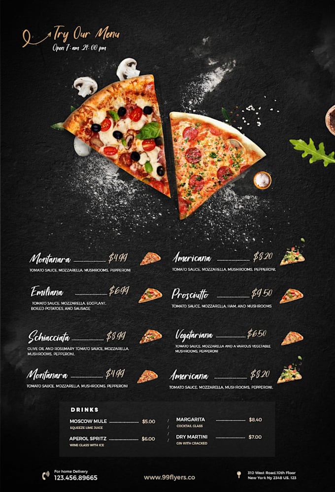 Design creative awesome restaurant menu food poster by Graphist0 | Fiverr