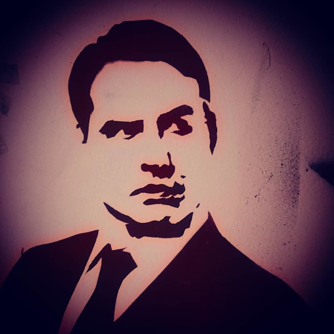 Design and create stencil portrait,tattoo etc by Dusanu945 | Fiverr