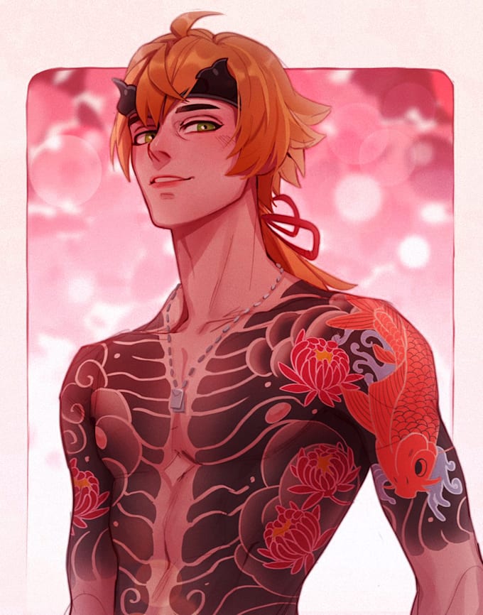 Make design custom anime character for your twitch persona by ...