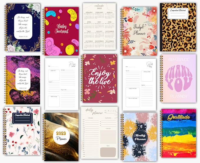 Create unique notebook, journal, planner, cover and pages design by ...