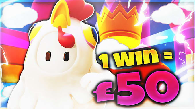 Make eyecatching fall guys thumbnails by Nickletonpvp | Fiverr