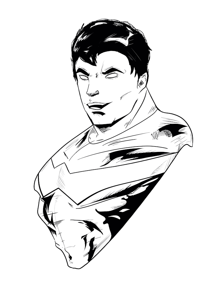 Digital inked comic style drawing by Valerioart04 | Fiverr