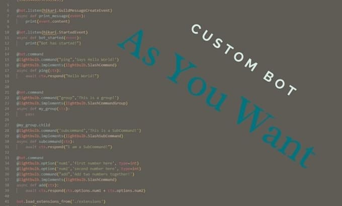 Develop custom discord bots with python by Geeky_hassan | Fiverr Develop custom discord bots with python by Geeky_hassan | Fiverr
