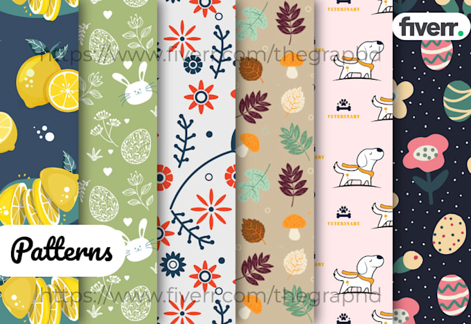 Design unique and custom seamless patterns for fabrics and wallpapers ...