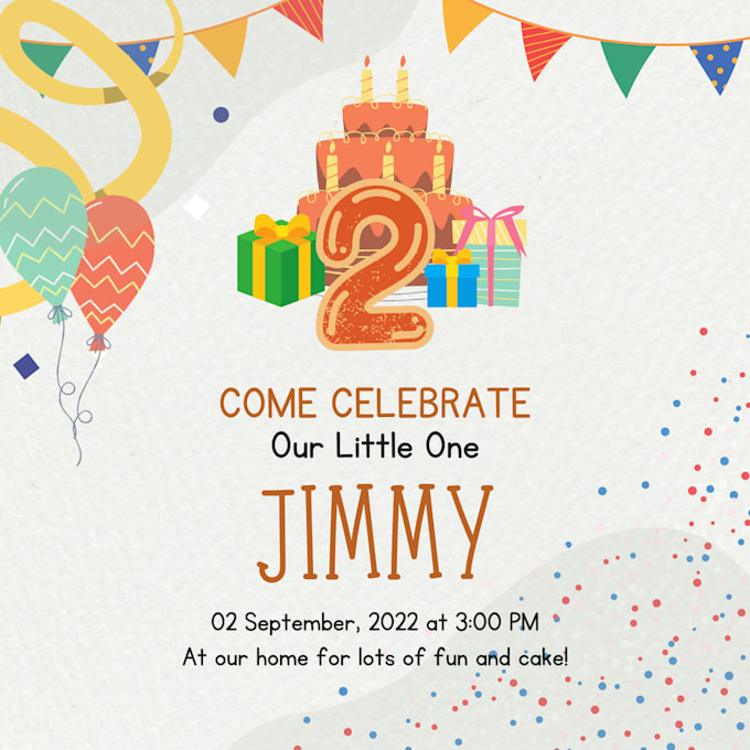 Make a well designed invitation card with audio by Sadialicious | Fiverr