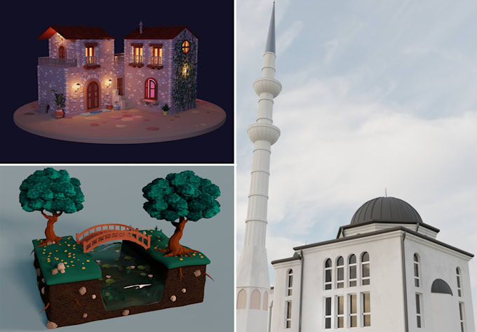Make a 3d mini scene in blender by Alyentrix | Fiverr
