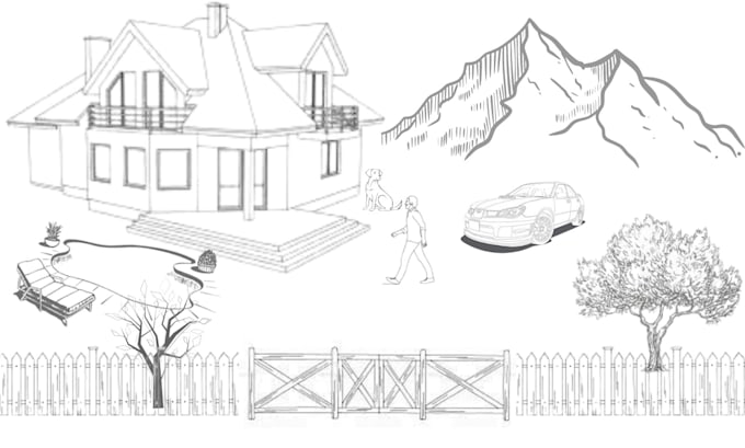 Draw manual vector line art laser cutting, minimalist line art ...