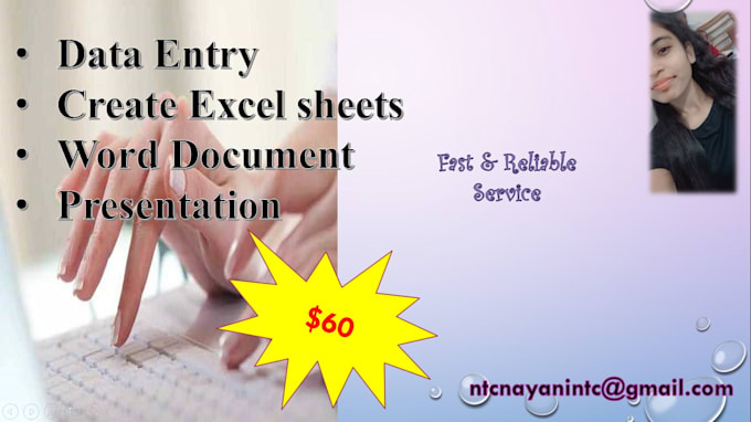 Data entry excel create presentation word doc by Nayanintc | Fiverr