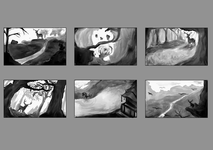 Draw 2d landscapes for you by Msfg_art | Fiverr