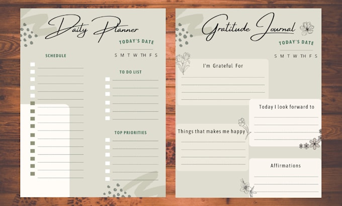 Design customized printable planners pages by Akdesigns63 | Fiverr