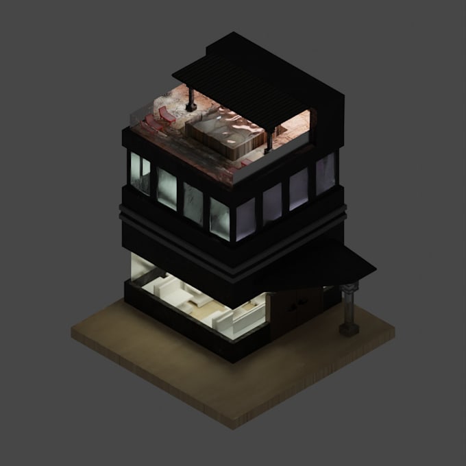 Create an isometric scene for you, using blender by Isometricism | Fiverr