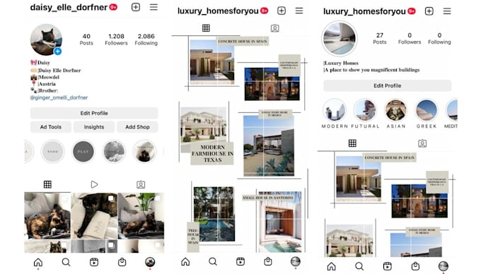 Design an aesthetically pleasing instagram feed layout by Vdorfner | Fiverr