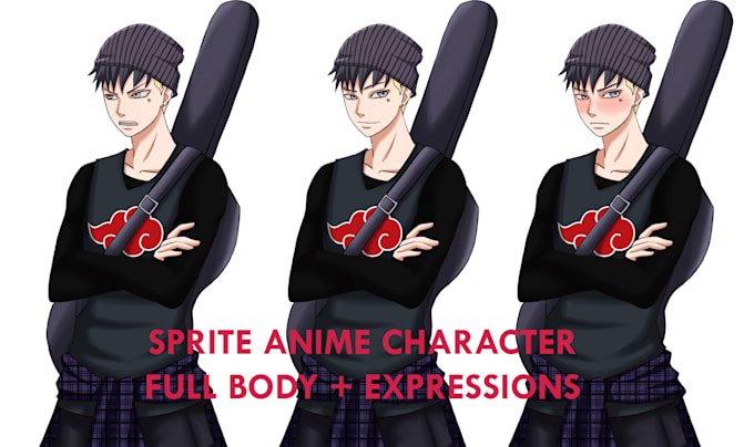 Original anime character visual novel and expressions by Uyamiko | Fiverr