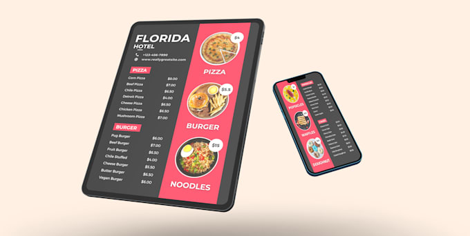 Design digital menu within 24 hours by Panavv04 | Fiverr