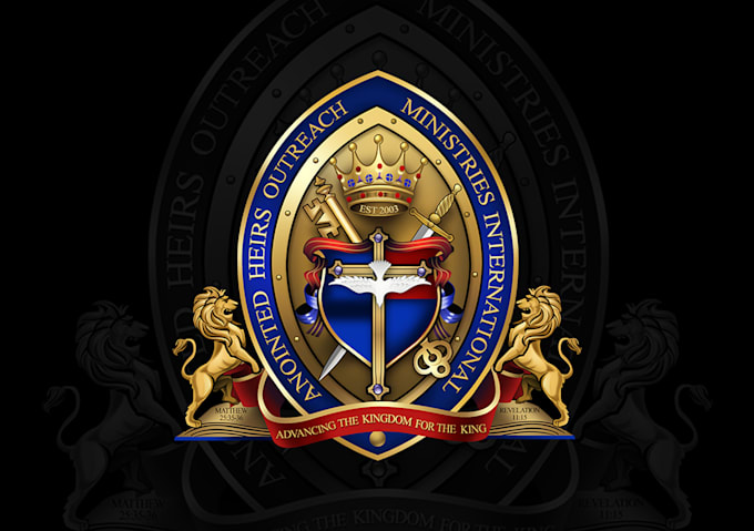 Create a creative church seal logo design, bishop crest or coat of arm ...