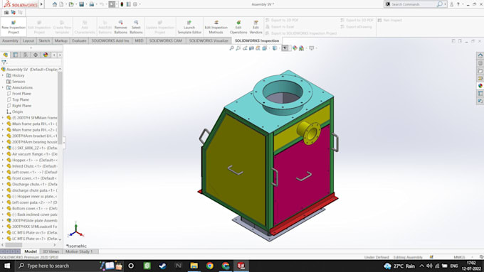 Convert 2d handsketch or pdf drawing to 3d model of solidworks and vice ...