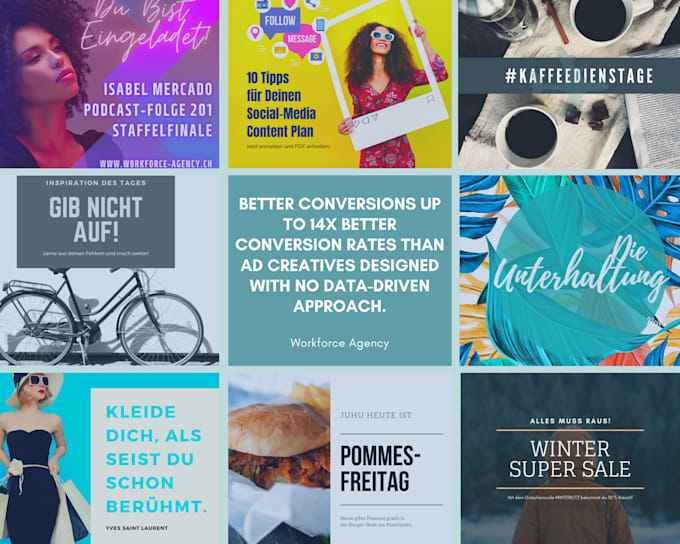 Design amazing social media posts ad images by Workforceagency | Fiverr