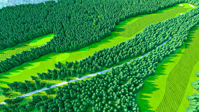 Design a professional golf course design with 9 and 18 holes by ...