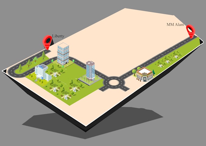 Make isometric maps of any pathway or journey by Mohib_quddusi | Fiverr
