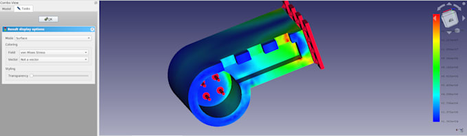 Provide finite element analysis using freecad fem solvers by Destrasinistra | Fiverr