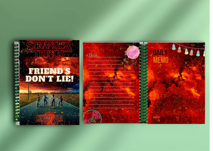 Design a custom print ready journal with stranger things by Surubaru ...