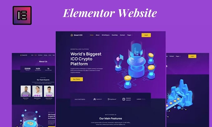 Create a full website responsive using elementor pro page builder by ...