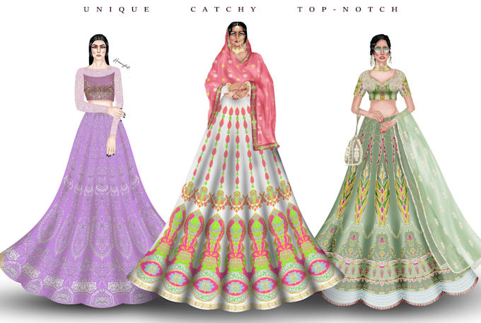 Draw stunning and top notch fashion illustrations by Hiximughal | Fiverr