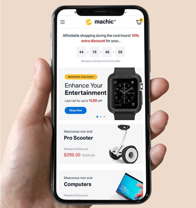 Wordpress, woocommerce machic theme and upload by Ibrahimersoy34 | Fiverr
