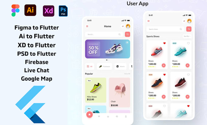 Convert your figma into an interactive flutter app by Hani613 | Fiverr
