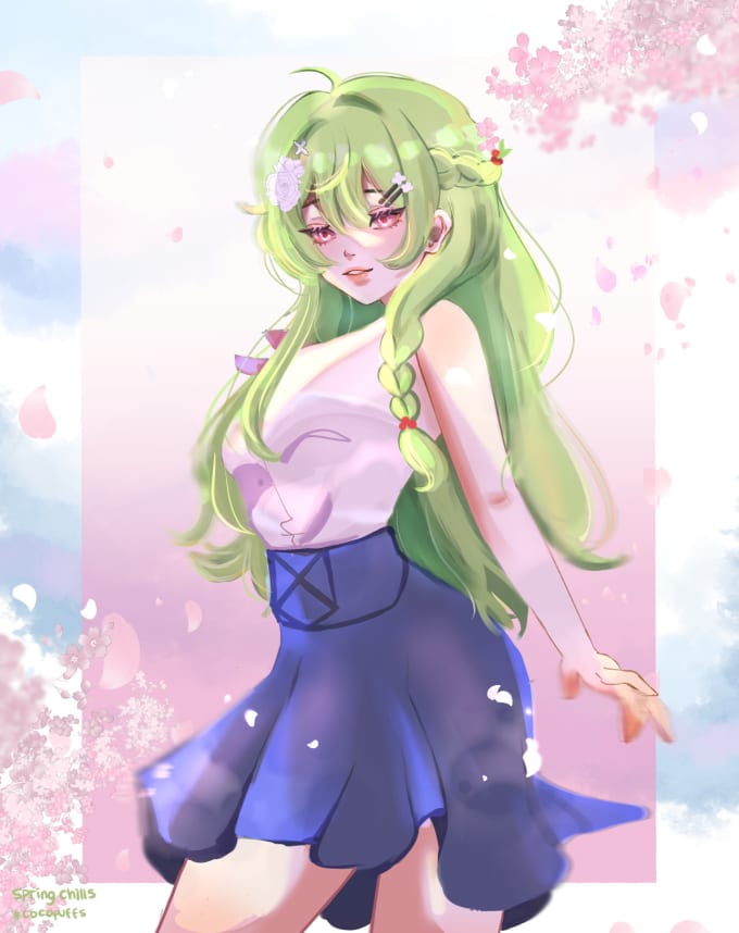 Draw Anime Style Illustration Fanart And Original Char By Cocolatte
