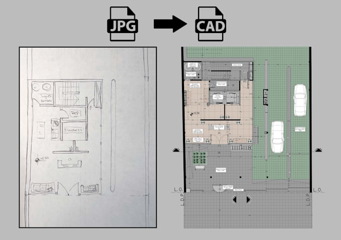 Draw architectural floor plan, elevations and sections in autocad by ...