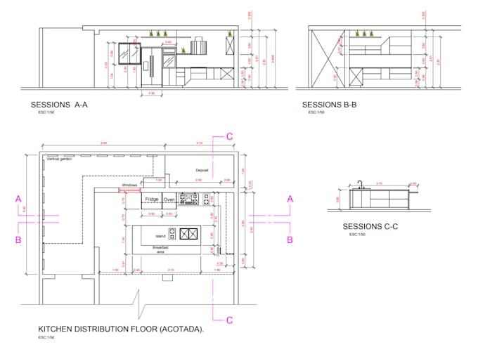 Realization of your architectural plans in autocad by Diegoescalona27 ...