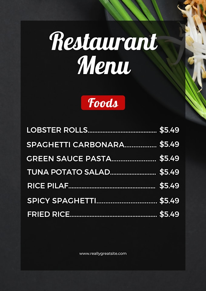 Design food place menu and the logo, by Fiverboy786 | Fiverr