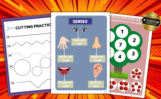 Design custom kids activity worksheets activity book for kdp and etsy ...