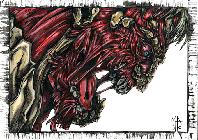 Do a head shot drawing of a character in my realistic mixed techniques ...