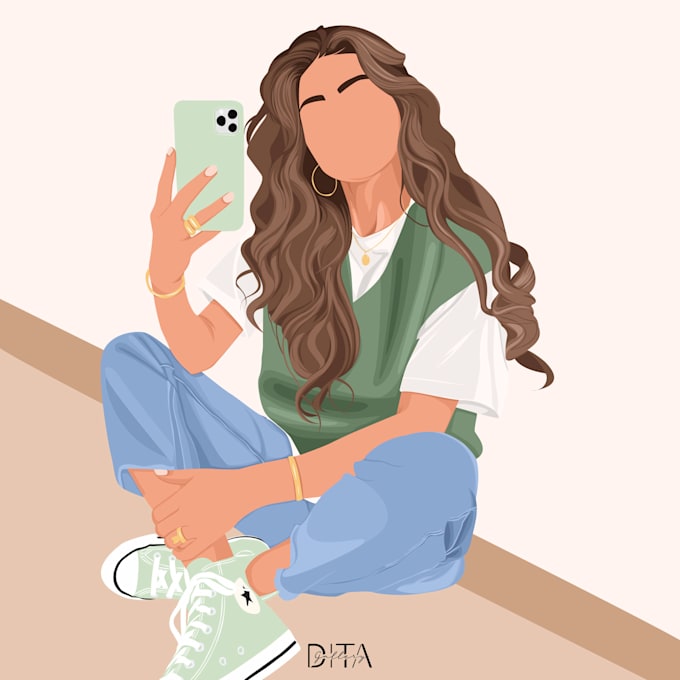 Create faceless digital portrait by Puanditaindah | Fiverr