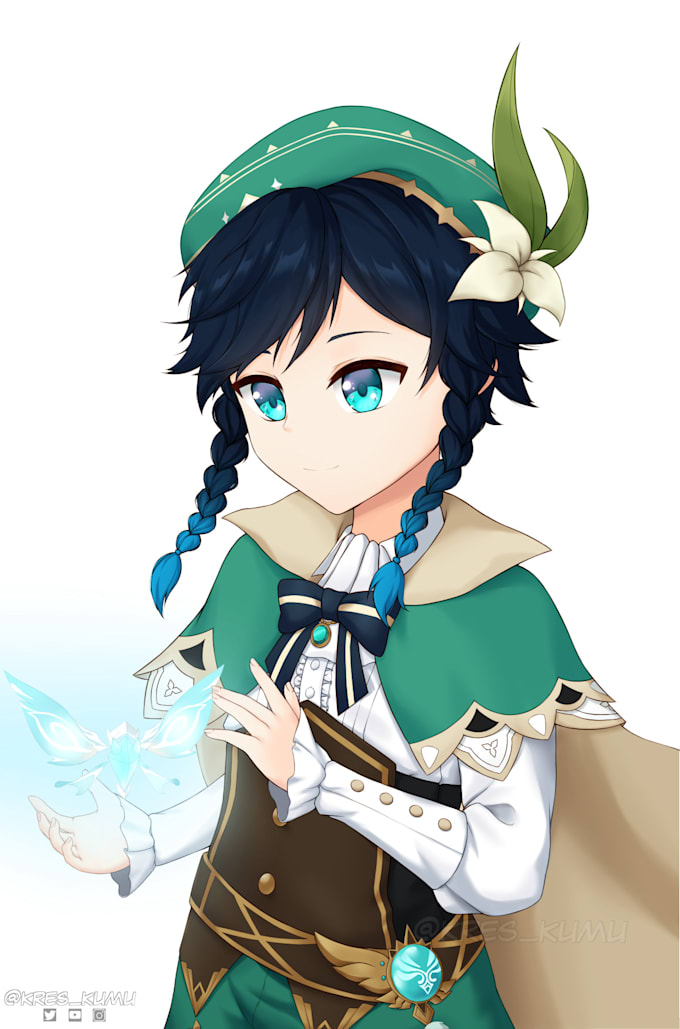 Draw anime character fan art or your oc in my style by Krespal_art | Fiverr