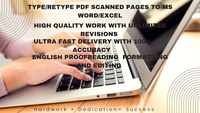 Do fast english typing retyping document pages with accuracy by Hsfiverrtech | Fiverr