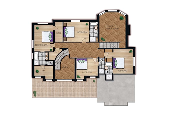 Render 2d floor plan visualisation for real estate by Bbasterzelda1 ...