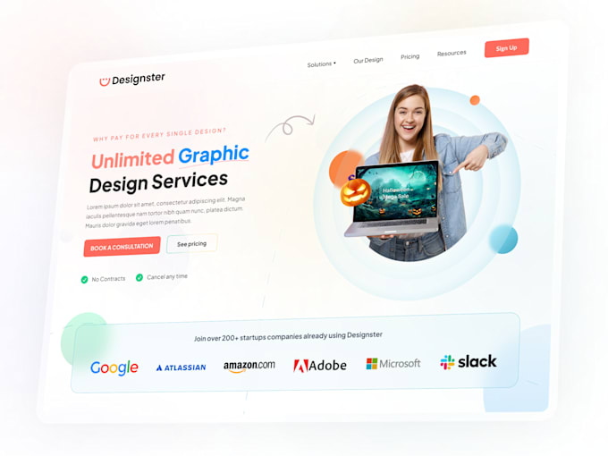 Design a professional homepage for your website by Mkamrandesigner | Fiverr